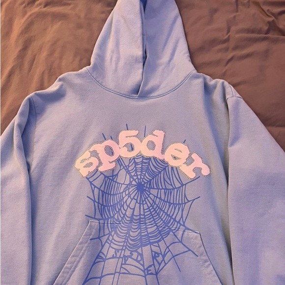 Sp5der | Other | Sp5der Web Hoodie Sky Blue | Poshmark